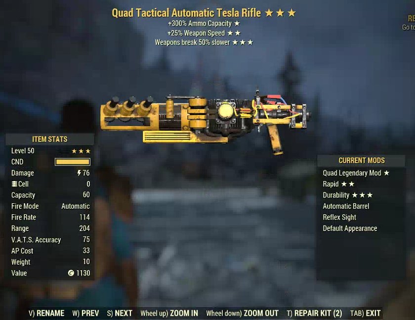 Buy Quad Tactical Automatic Tesla Rifle (2024) | PC Fallout 76 from ...